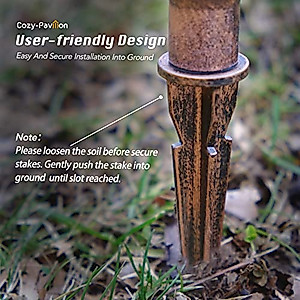 COZY-PAVILION Pathway Lights Solar Powered Waterproof Garden Stakes Outdoor Decorative Landscape Lighting Ground Stakes for Yard, Patio, Driveway, Path, Walkway (Bronze)