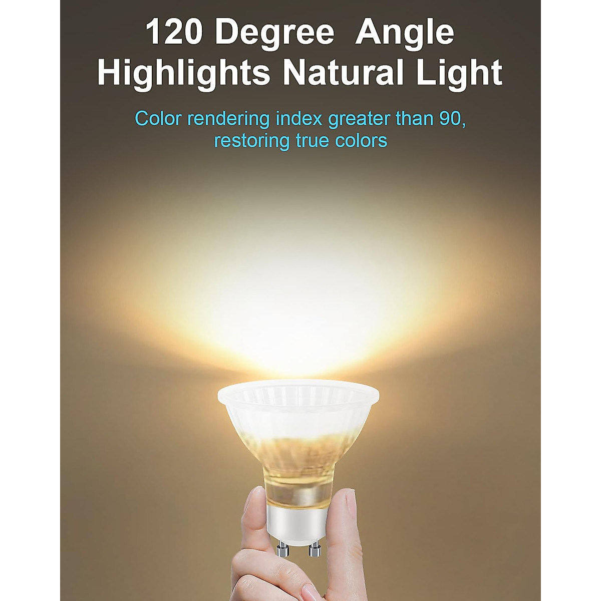 SerBion GU10 Halogen Light Bulbs, GU10+C Candle Warmer Lamp with Dimmable, MR16 120V 25W with GU10 Base for Track Light Bulbs and Range Hood Light Bulbs, Warm White, 3000+Hours Long-Lastin Pack of 6