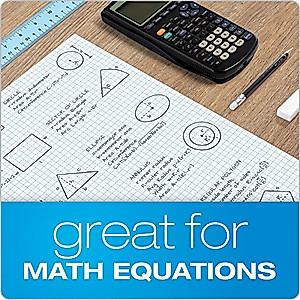 Ampad Quadrille Double Sided Pad, 11 x 17, White, 4x4 Quad Rule, 50 Sheets, 1 Pad (22-037)