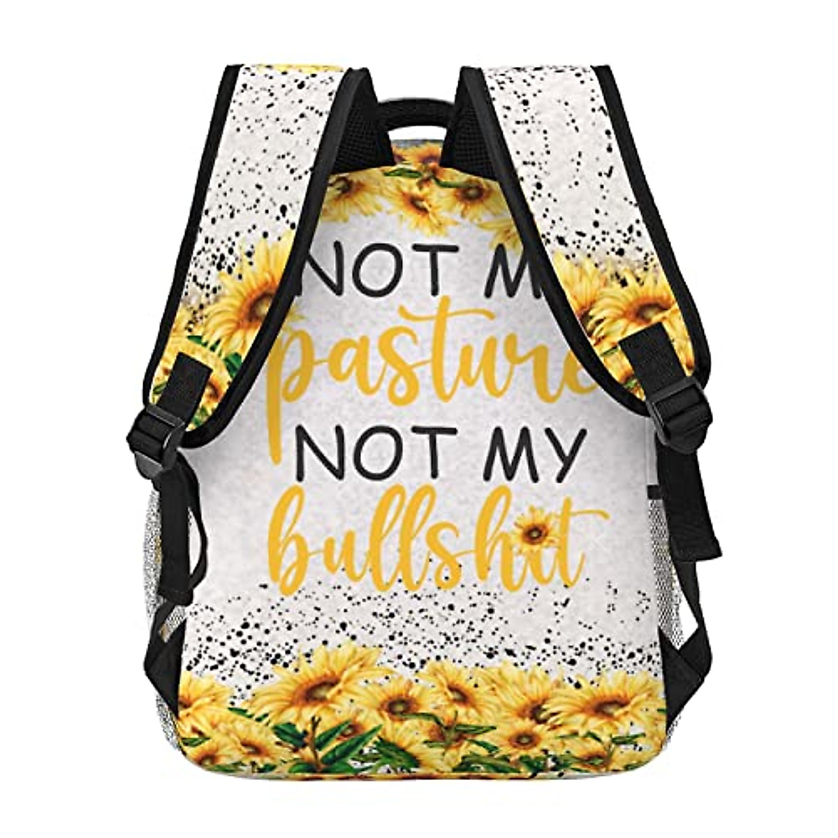 FuriTou Sunflower Cow Cow Sunflower Backpack Bull Cattle Double Shoulder Bag Cow Print Laptop Bagpack for Men Women Cow Stuff Accessories Bookbag for Work Camping Travel