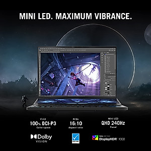 ASUS ROG Zephyrus Duo 16 (2022) Gaming Laptop, 16” Mini LED 240Hz/3ms, QHD 16:10 Display, 100% DCI-P3, NVIDIA GeForce RTX 4090, AMD Ryzen 9 7945HX, 32GB DDR5, 2TB SSD, Windows 11 Pro, GX650PY-XS97