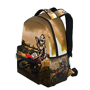 Lightweight Dirt-Bike Motocross Motorcycle Vehicle Backpacks Boy Bags Men Bookbag Back to School Gifts
