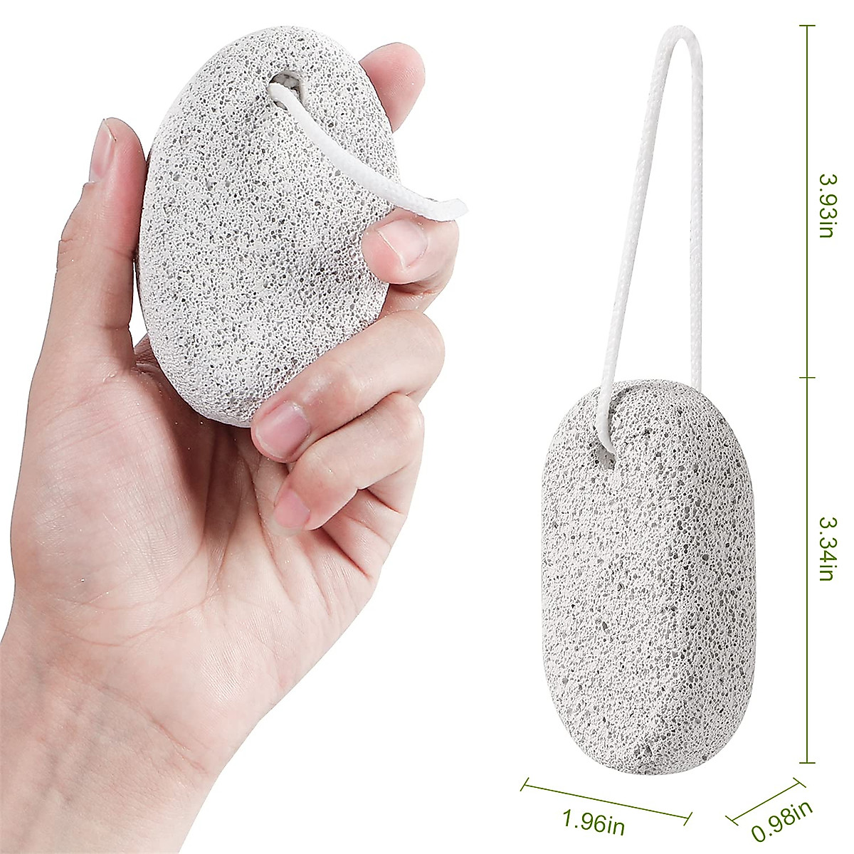 2PCS Natural Pumice Stone, Asqraqo Lava Pedicure Tools Hard Skin Callus Remover for Feet and Hands - Foot File Exfoliation to Remove Dead Skin, and Callusess