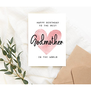 Happy Birthday To The Best Godmother In The World Card - Godmother Birthday Card - Godmother Card - Mother's Day Gift - Happy Birthday Card Happy Birthday Mom