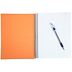 Mead Spiral Notebook, 3 Subject, Wide Ruled Paper, 120 Sheets, 10-1/2 x 7-1/2 inches, Color Selected For You (05746)