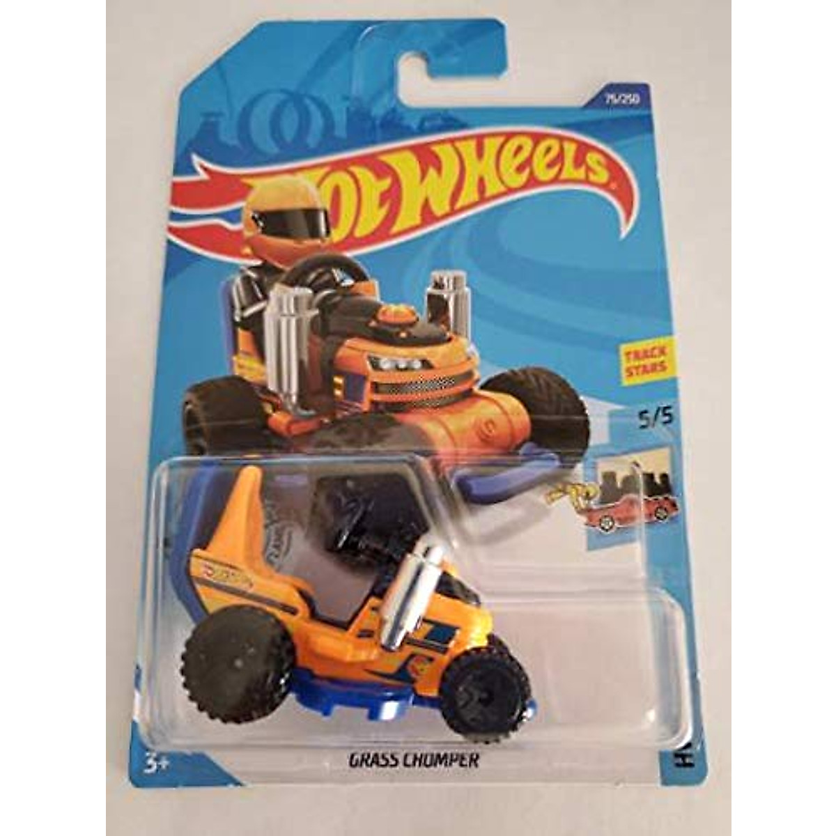 Hot Wheels 2020 Treasure Hunt Hw Ride-Ons Grass Chomper, Orange 75/250