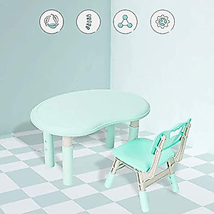 Walnut Plastic Children Table and Chair Set Chairs Furniture Sets Kids Chair and Study Table Sets Dinner Toy Furniture Set Height Adjustable