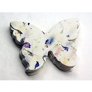 Seed Paper Butterfly Set of 24 with 100% Recycled fibers and Petals #45s - 3 inch