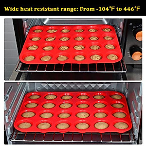 CAKETIME 24 Cups Mini Muffin Pan, 7 Cups Round Regular Muffin Pan for Air Fryer, Oven, Microwave