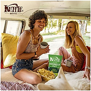 Kettle Brand Potato Chips Krinkle Cut Dill Pickle, 7.5 Oz