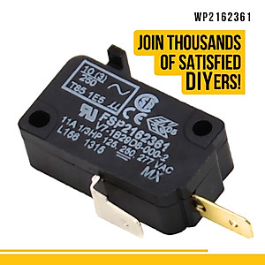 PartsBroz Micro Switch WP2162361 2162361 - Compatible With Whirlpool Kenmore KitchenAid Roper Refrigerator - Replaces 445177 1119206 AP6005886 PS11738948 ED25PQXDW00