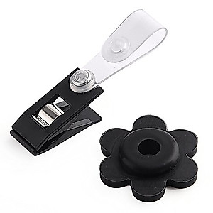 KUUQA 20 Pack Garden Flag Rubber Stoppers and Plastic Clips, Accessories for Garden Flag Poles Stand