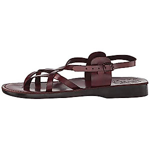 Holy Land Market Unisex Genuine Leather Biblical Sandals - Jesus -Yashua Style III - European 43