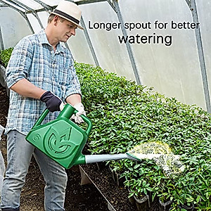 XXXFLOWER 1.5 Gallon Green Watering Can Outdoor Garden Flower Plant, Lightweight 6 L Water Cans with Detachable Nozzle Watering Pot for Office House Garden