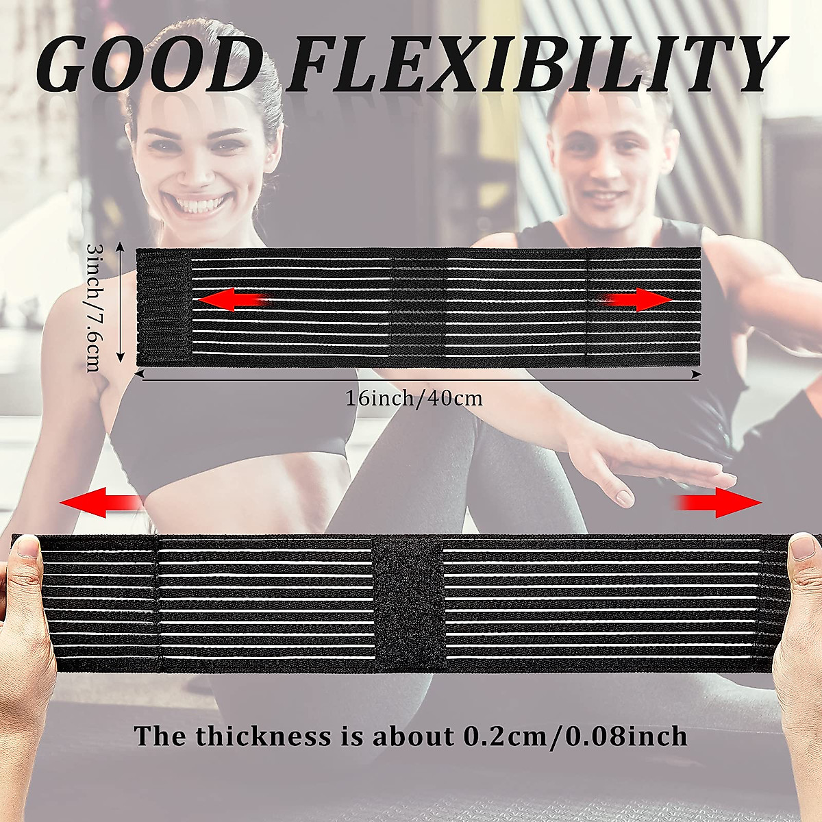 4 Pieces Carpal Tunnel Wrist Brace, Wrist Compression Strap, Hand Brace Wraps for Adult Working Out, Adjustable Wrist Strap, Breathable Wristband for Weightlifting, Tennis, and Fitness, Black