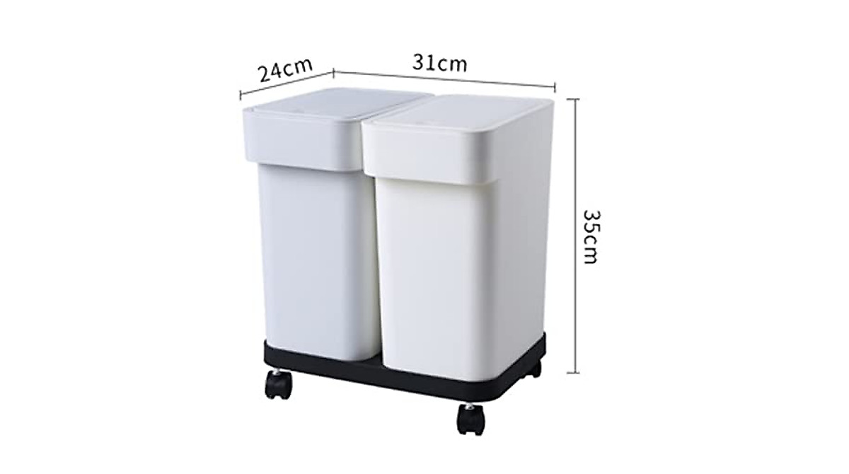 JGATW Square Garbage Can - Durable & Stylish Waste Bin