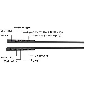 EVER LUSTRE 13.3 Inch Portable Monitor for Laptop PC,Portable Gaming Monitor for PS3 PS4 Xbox Switch with HDMI USB C (Monitor)