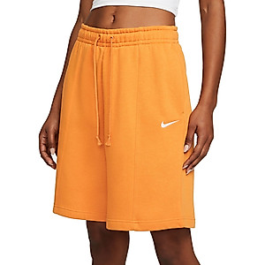 Nike Women's Sportswear Essential Fleece High Rise Shorts (as1, Alpha, s, Regular, Regular, Light Curry, Small)