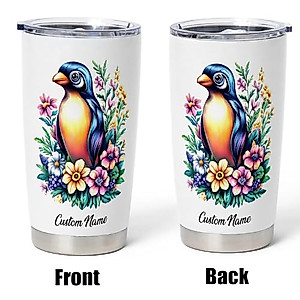 Penguin Gifts, Personalized Tumbler with Penguin Animal’s Name – Custom Cup for Animal Lovers, Gift for Women, Men, Boys, Girls, Gift for Birthdays & Christmas, 20oz Steel Coffee Cup xxuXqZ