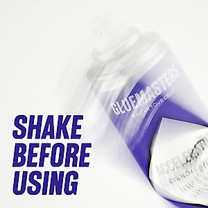 Professional Cyanoacrylate Super Glue Accelerator by GLUE MASTERS - (6.8 fl. oz) Aerosol Activator for instant adhesion for CA glues