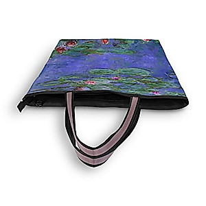 Women's Tote Shoulder Bag Claude Monet Water Lilies Top Handle Bag Handbag