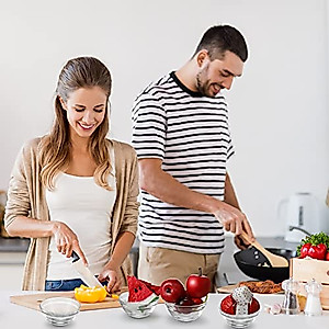 36 Pieces 2.4 Inch Small Glass Bowls Soy Sauce Dipping Bowls Mini Clear Prep Bowls Stackable Serving Bowls for Ramekins Snack Fruit Dips Dessert Ingredient Mixing, 1.5 oz