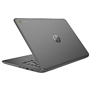 2020 HP 14" HD Display Chromebook, AMD A4-9120C Processor, 4GB RAM, 32GB eMMC, HD Webcam, Bang&Olufsen Audio, AMD Radeon R4 Graphics, Media Card Reader, USB-C, Chrome OS, Gray, 32GB Snow Bell USB Card