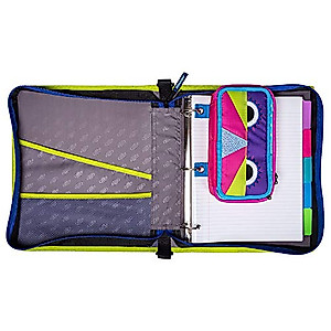 Case it PLP-120-ME Monster Eye Zipper Pencil Case with External Organizer and Grommets, 2 x 4 x 8.3 Inches, Red