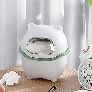 UPKOCH Slim Desk Cute Desk Trash Can Mini Trash Bin with Lid Bathroom Garbage Can Small Wastebasket Makeup Brush Container for Cupboard Bathroom Car Trash Cans