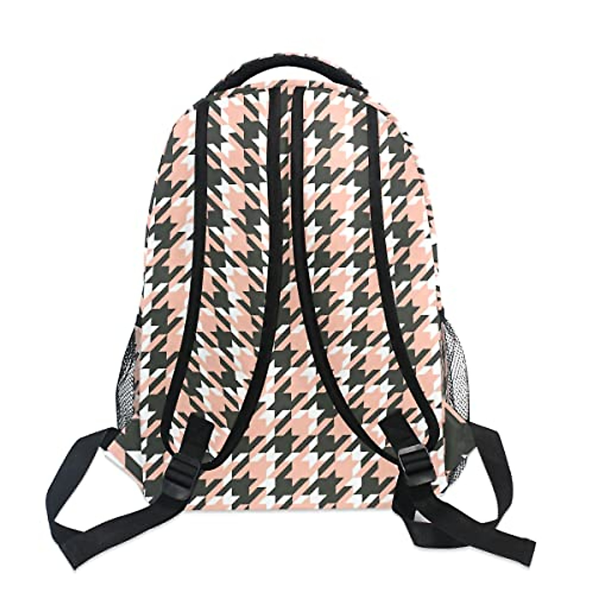 Houndstooth Tartan Tweed Laptop Backpack 16 Inch Large Backpack for Women Men School Business Work Travel Backpack