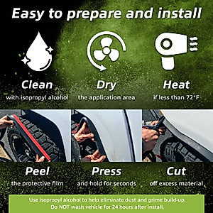 EZ Flares - Universal Offroad Flexible Foam Rubber Fender Flares 1-inch Extension