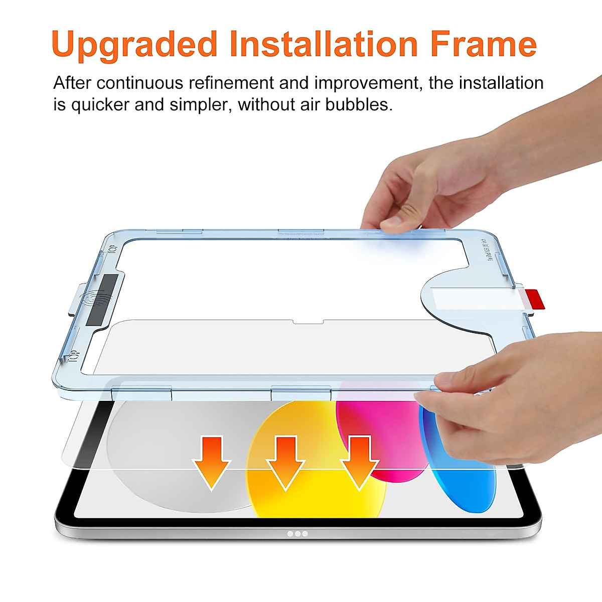 KCT Nano-Texture Glass Screen Protector Compatible with iPad 10th Generation (10.9 Inch, 2022), Silkfeel, Compatible with Apple Pencil, EZ Kit, Touch Like Silk, Tempered Glass, Anti-Glare