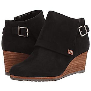Dr. Scholl's Shoes womens Create Ankle Boot, Black Microfiber, 8.5 US
