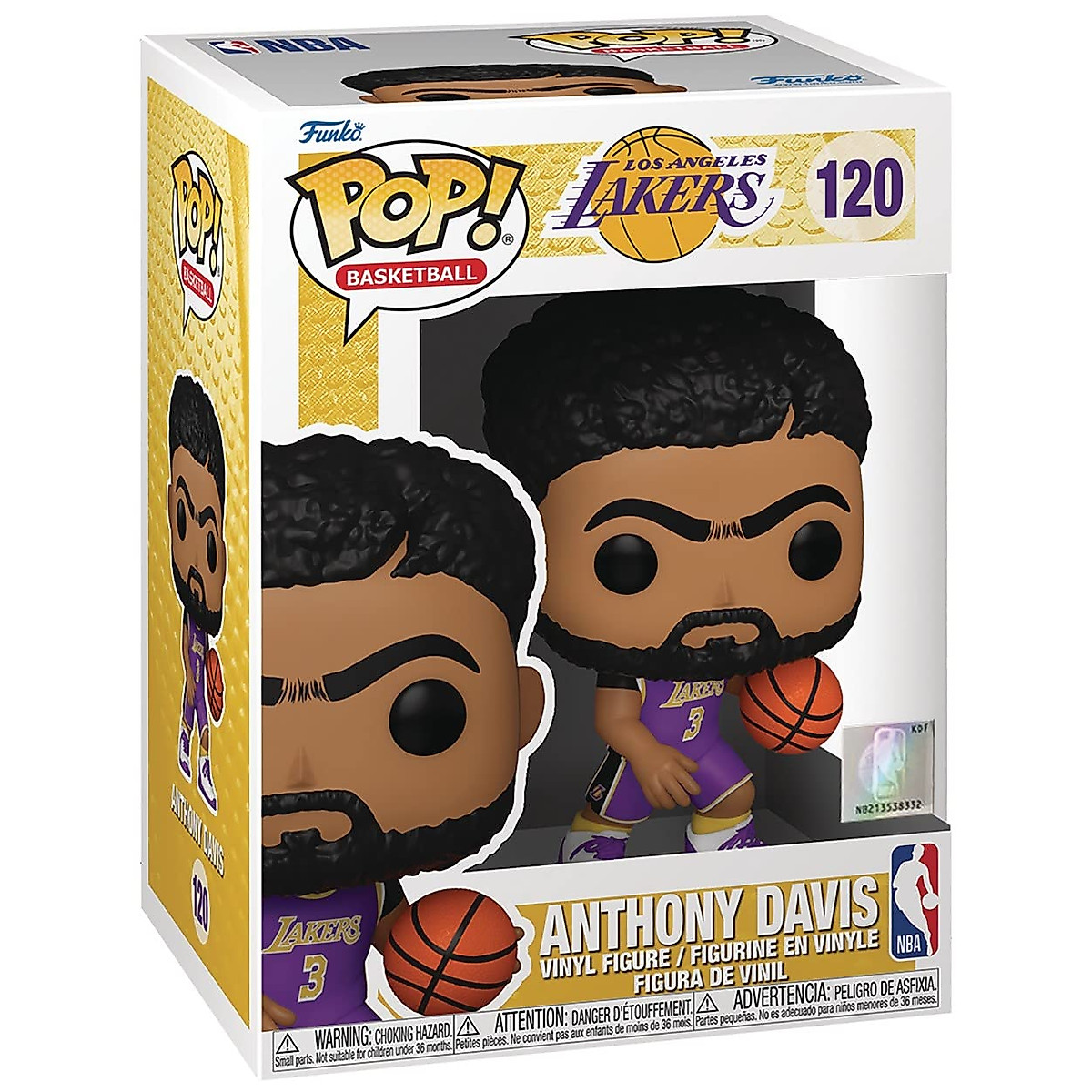 Funko NBA: Lakers - Anthony Davis (Purple Jersey) Pop! Vinyl Figure (Bundled with Compatible Pop Box Protector Case)