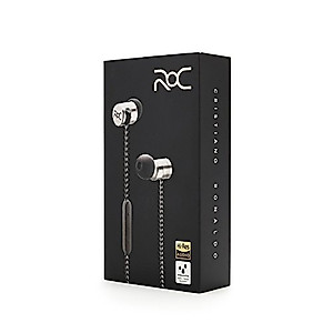 ROC Model III - Silver by Cristiano Ronaldo Wired Sport Earbuds in-Ear Headphones New 2018 Silver