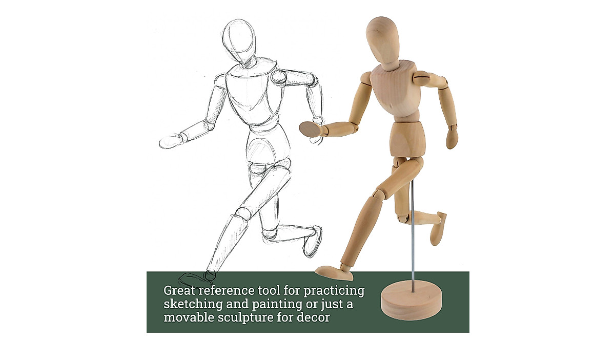 12" Artist Drawing Manikin - Flexible & Articulated