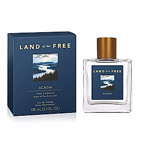 Land of the Free Acadia Eau de Toilette Spray, 3.3 FL OZ, Pack of 1