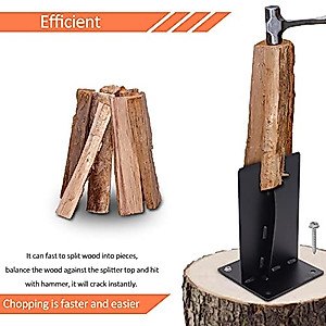 Hoqqf Kindling Splitter Firewood Cracker Hand Cutter for Campsite Home, Manual Log Cutter