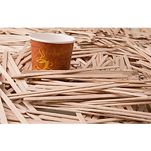 Makerstep 1000 Birch Wood Coffee Stirrers, 7 Inch Coffee Stir Sticks, Eco-friendly, Sturdy Wooden Sticks. Splinter Free, Round End. For Tea, Beverage, and Popsicle.