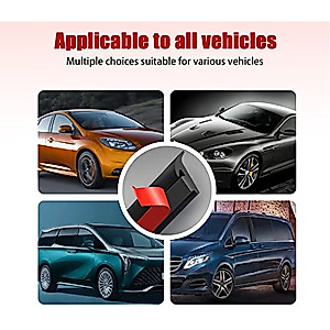 Yonput 1 Pack 5M/16.5Ft Auto T Shape Leak Sound Proofing Sealing Strip, Universal Car Windshield Self-Adhesive Rubber Weatherproof Trim, Edge Moulding Anti-Collision Filler Strip (Black #6x10mm)