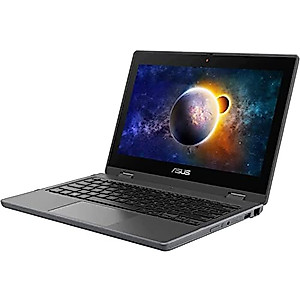 ASUS 2022 11.6" HD Business Laptop, Intel Celeron N4500 Processor, 4GB RAM, 64GB eMMC , Webcam, Intel HD Graphics 500, Bluetooth, Windows 10 Pro, Dark Grey, 32GB SnowBell USB Card