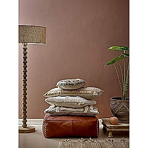 Creative Co-Op Lumbar Tan & Cream Tufted Woven Cotton Pillow, Tan