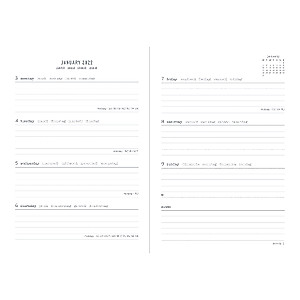 Letts Serenity A6 Week to View 2022 Diary - Ocean