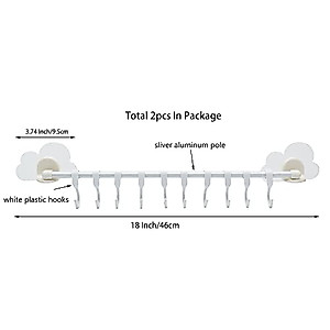 2 Pack Baby Headband Organizer Scrunchies Holder Baby Girl Bow Display Ponytail Holder Wall Hanger with 10pcs Hooks