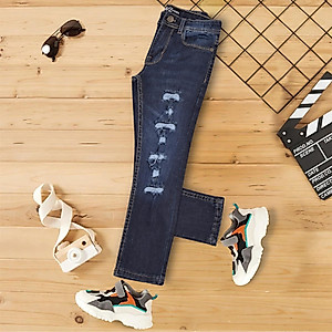 A2Z 4 Kids Jeans Lightweight Denim Ripped Skinny Stretch Comfort Jeans Pants