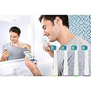Replacement Toothbrush Heads for Oral B Braun Electric Toothbrush - 16 Pack Compatible with Oral B Cross Action/Pro1000/9000/ 500/3000/8000 Toothbrush.