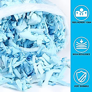 MorTime 5 lb Bean Bag Filler Shredded Memory Foam Fill for Bean Bags Pillows Chairs Crafts, Bean Bag Refill Replacement Fills, 14 L