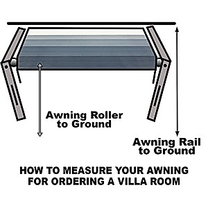 ShadePro - Villa RV Awning Screen Room - Add Room for Your Family Under Your RV Awning - Camper Screen Room for RV Patio or Porch Enclosure - Size 18 feet