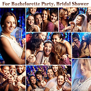 8 Pcs Bridesmaid Gifts Set Bridesmaid Disco Ball Tumbler 20 oz Plastic Bachelorette Party Cups with Lids Rose Gold Bride Cup Maid of Honor Proposal Gift for Bridal Wedding Shower Favors