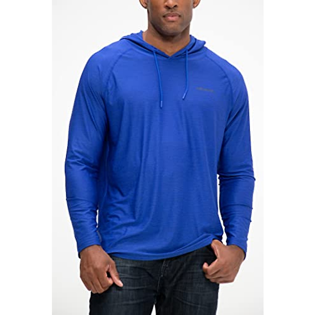 DEVOPS Men's 3 Pack Hoodie Long Sleeve Fishing Hiking Running Workout T-shirts (Small, Black/Blue/Red)